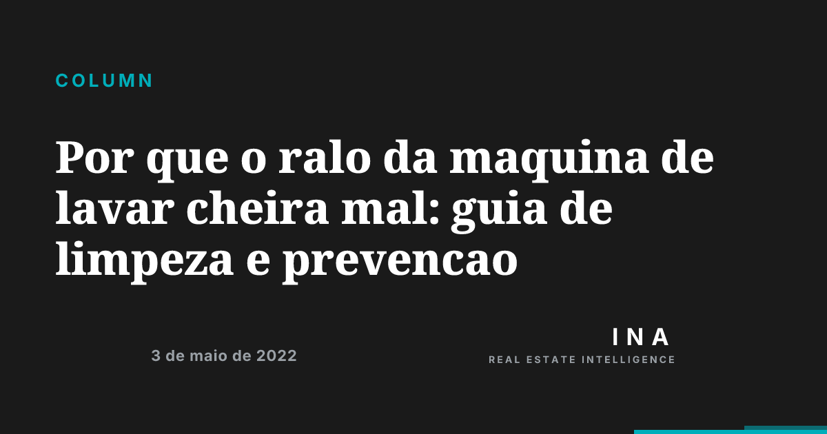 Por que o ralo da maquina de lavar cheira mal: guia de limpeza e ...